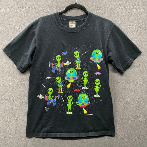 Anvil | Shirts | Vtg Y2k 0s Wild Cotton Front Back Alien Spaceship ...